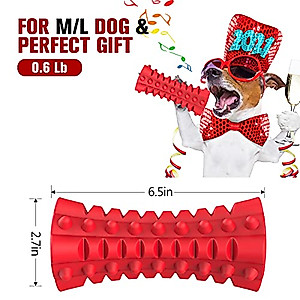 VANFINE Dog Squeaky Toys Almost Indestructible Tough Durable Dog Toys Dog chew Toys for Large Dogs Aggressive chewers Stick Toys Puppy Chew Toys with Non-Toxic Natural Rubber