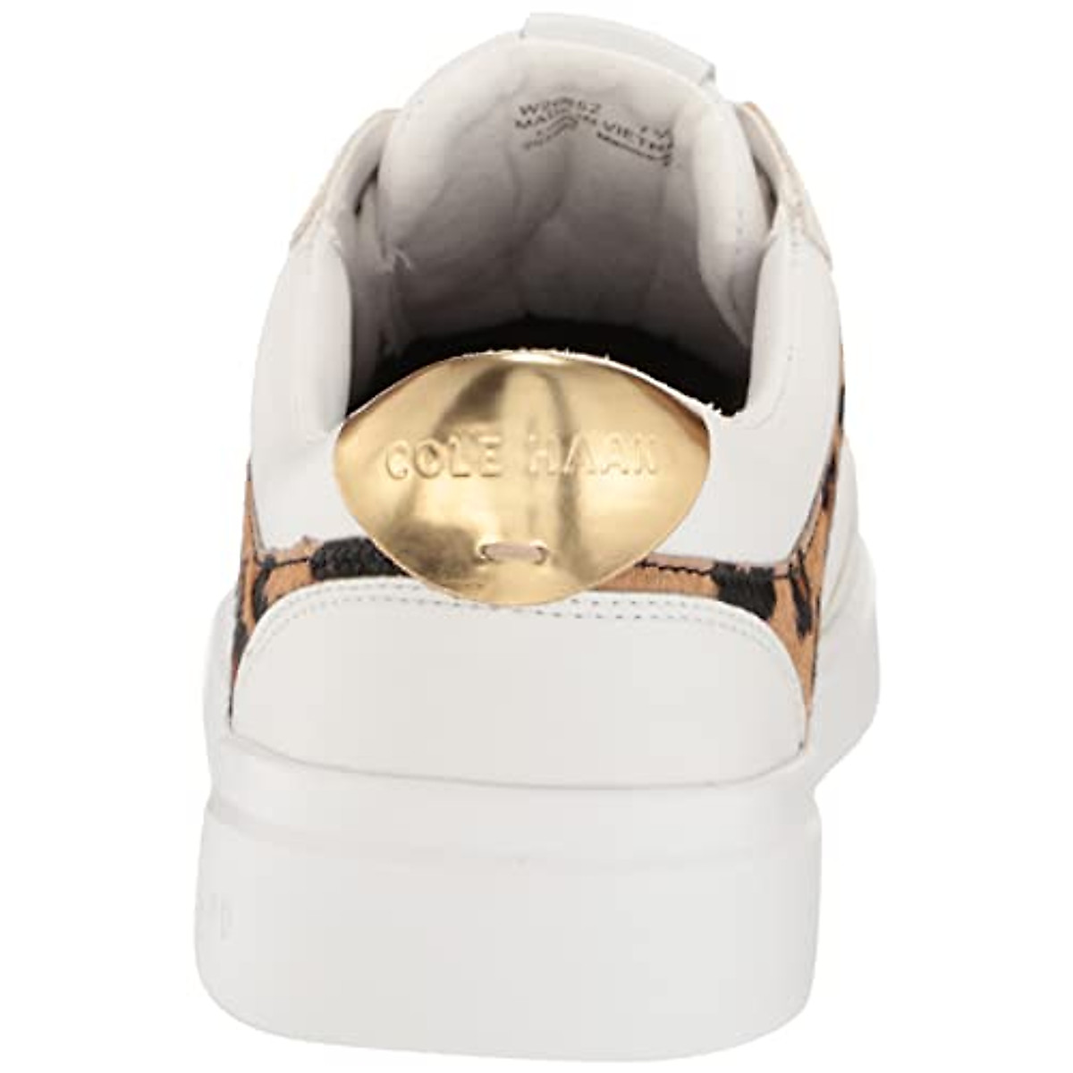 Cole Haan womens Grand Crosscourt Mdrn Tennis Sneaker, White/Ocelot/Metallic Gold, 8.5 US