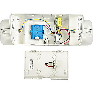 Global Industrial 2 Head Square LED Emergency Unit w/Adjustable Optics and Ni-Cad Battery Backup
