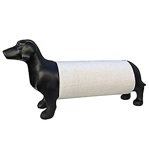 Weiner Dachshund Dog Paper Towel Holder Black Elegant Kitchen Decor | Best Gifts Idea - Dachstastic