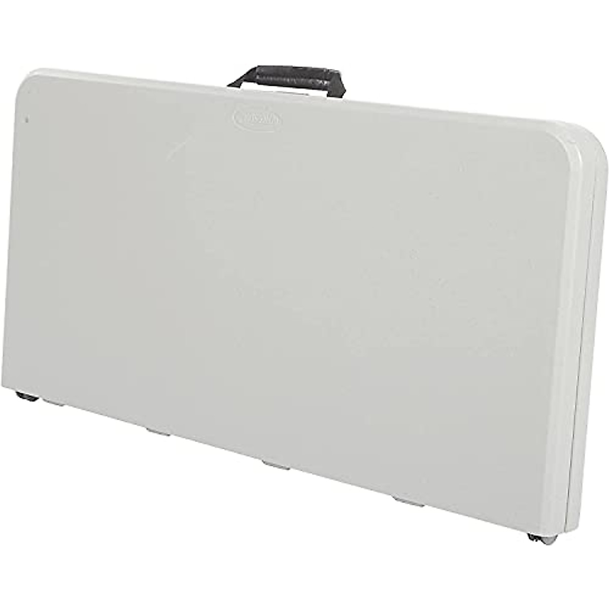 Office Star Resin 5-Piece Folding Square Table and Chair Set, Light Grey