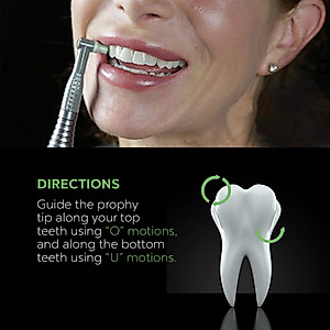 Brighter Image Lab Bilistic Pro Series Dental Tooth Polisher | Professional Dental Teeth Cleaning & Bleaching Modern Electric Toothbrush Corded | Removes Buildup and Freshens Breath