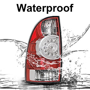 ALZIRIA LED Tail Light Rear Brake Lamp Compatible With 05-15 Tacoma 2005 2006 2007 2008 2009 2010 2011 2012 2023 2014 2015 Toyota Tacoma Driver And Passenger Side