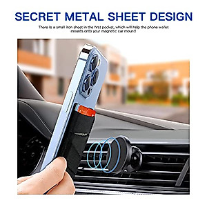 YINHEXI 2Pack Phone Wallet Card Holder, Cell Phone Wallet Stick on Credit Card Holder for Cell Phone & Phone Case, Slim Wallet Compatible with All Smartphones