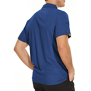 V VALANCH Short Sleeve Polo Shirts for Men 2 Pack Summer Shirt Moisture Wicking Golf Polo Tennis Shirt