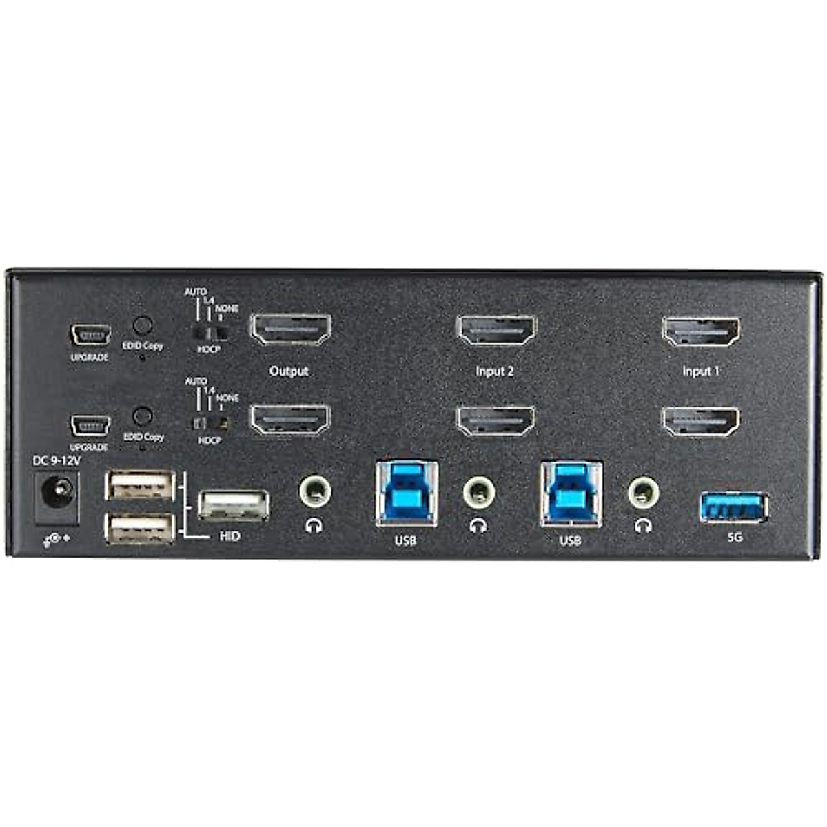 StarTech.com 2 Port Dual Monitor HDMI KVM Switch - 4K 60Hz Ultra HD HDR - Desktop 4K HDMI 2.0 KVM Switch with 2 Port USB 3.0 Hub (5Gbps) & 4X USB 2.0 HID, Audio - Hotkey Switching - TAA