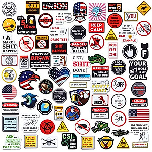 UNCO- Hard Hat Stickers, 76 pcs, Hardhat Stickers and Decals, Funny Stickers, Stickers for Men, Laptop Stickers for Men, Hardhat Stickers, Hard Hat Decals, Electrician Stickers for Hard Hats