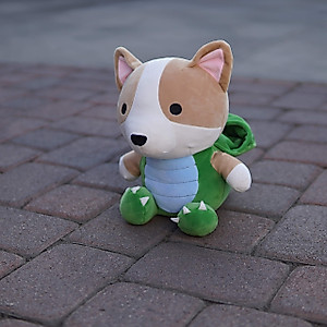 Avocatt Corgi Dino Plush Toy - 10 Inches Dinosaur Plushie Stuffed Animal - Hug and Cuddle with Squishy Soft Fabric and Stuffing - Cute T Rex Gift for Boys and Girls