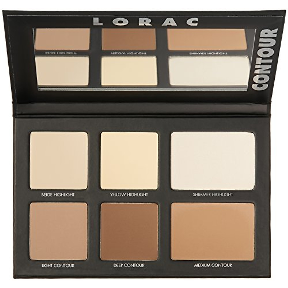 LORAC PRO Contour Palette & Contour Brush | Contour Powders & Highlighter Makeup | Mirror Compact