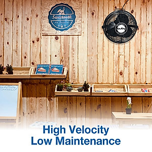 Air King 9312 Powder-Coated Steel Multi-Mount Wall Fan, Black