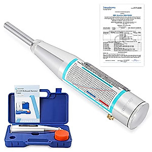 NEWTRY Concrete Rebound Hammer, Tester Portable Resiliometer Test, 10-60Mpa 1450-8702psi with User’s Guide in English Text & Video