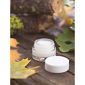 Clear Glass 0.25 oz Thick Wall Balm Jars with White Foam Lined Smooth Lids (12 pack)