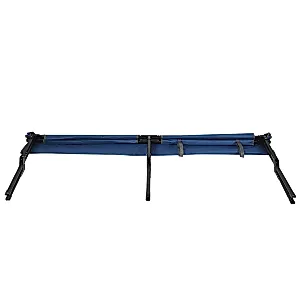 GYMAX Folding Camping Cot, Heavy Duty Portable Military Cot with Oxford Fabric, Foldable Camping Bed for Outdoor Camping Hunting Indoor Office Nap (Blue)