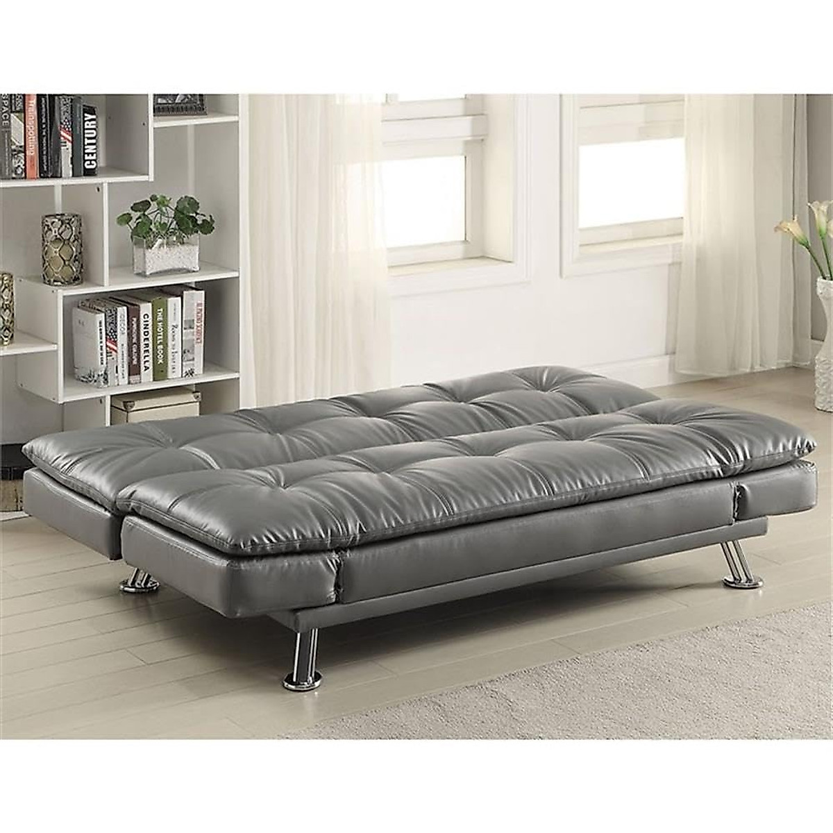 Coaster Home Furnishings Dilleston Tufted Back Upholstered Sofa Bed Grey