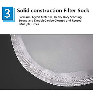 Nylon Mesh Filter Socks Bag 7 Inch Ring 75 Micron by 16 Inch Long NMO Filter Bags -1Pack (75 Micron 7" x 16")
