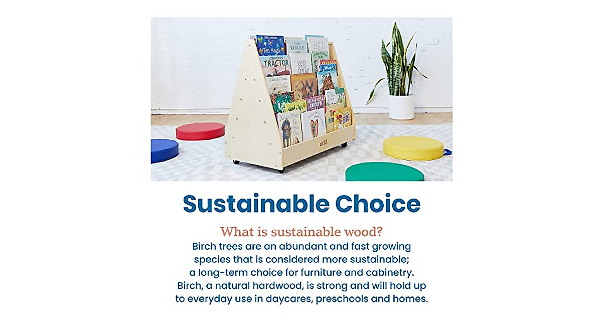 ECR4Kids Mobile Book Display for Kids - Perfect for Classrooms