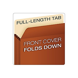 Pendaflex Expanding File Pockets, Letter Size, Redrope, 3.5" Expansion, Reinforced with DuPont™ Tyvek® Material, Redrope, 25 per Box (1524E-OX)