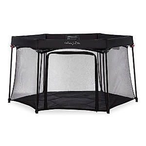 Dream On Me Onyx Playpen in Black, Baby Playpen, Portable and Lightweight, Playpen for Babies and Toddler - Comes with A Comfortable Padded Floor