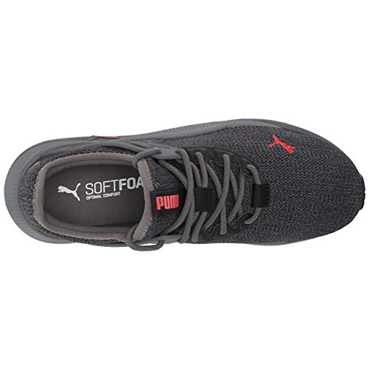 PUMA mens Puma Men's Pacer Future Sneaker, Castlerock-puma Black-high Risk Red, 11.5 US