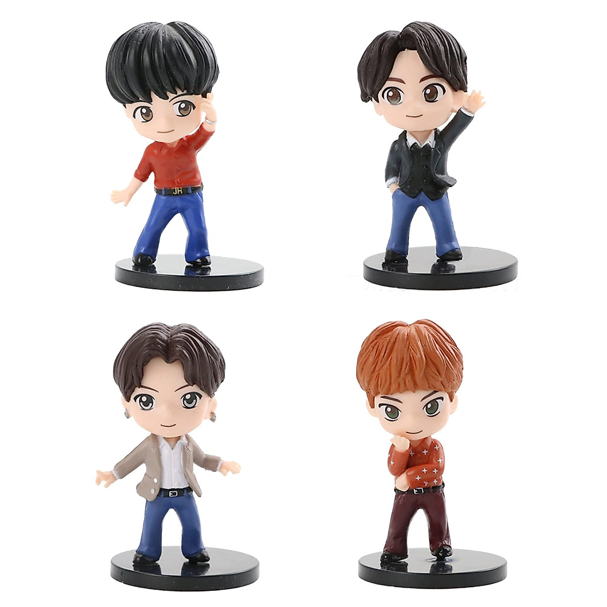 7 Pack BTS Cake Toppers Figure, PVC Model Toys Cute Bangtan Boys Groups A.R.M.Y Action Figures Dolls Gift for Girls