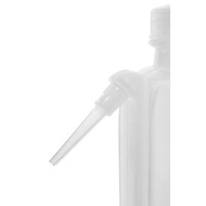 EISCO Wash Bottle, 500ml - Polyethylene - Translucent, Unbreakable - Screw Cap with Down Spout for Dispensing Liquid Labs