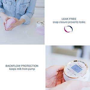 Freemie Rose Premium Hands-Free Wearable Breast Pump System | Quiet Rechargeable Mobile Breast Pump | Ultra-Discreet in-Bra Pink Cups | 3 Sizes Included