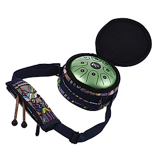 Btuty Steel Tongue Drum 5.5 Inch 8 Notes Kids and Adult Percussion Instrument with Mallets Music Book and Carry Bag for Meditation and Relaxation