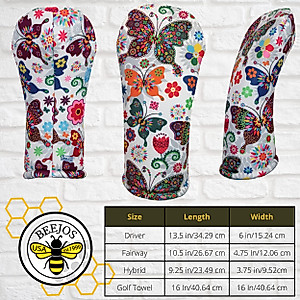 Mosaic Butterflies Driver 460cc Club Headcover Handmade by BeeJos
