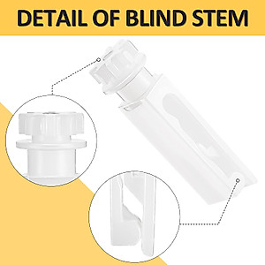 Vertical Blind Stem Replacement White Stems for Vertical Window Blind Vertical Blind Carrier Stem Vertical Blinds Curtain Accessories (40 Pieces)