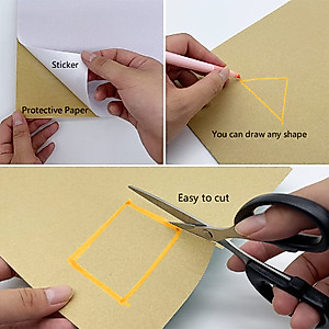 Helloocolor 20PCS Self-Adhesive Velvet Fabric Flocked Fabric Sheets, DIY Velvet Fabric for Art & Crafts, Jewelry Box and Drawer Liner (A4 Size,Hot Pink)