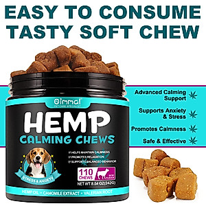 YEUGSCKA Dog Calming Treats Beef Flavor (110PCS), Helps Dog Anxiety & Stress Relief,Aid with Separation,Barking,Stress Relief, Hyperactivity,Aggression, Reactivity for All Breeds,Ages & Sizes Dogs
