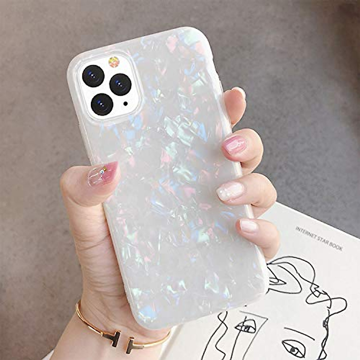 BOFTALE iPhone 11 Pro Case 2019, Girls Women Glitter Cute Slim Thin Soft TPU Silicone Clear Bumper Shockproof Protective Phone Case Cover Compatible with iPhone 11 Pro 5.8 inch (Colorful)