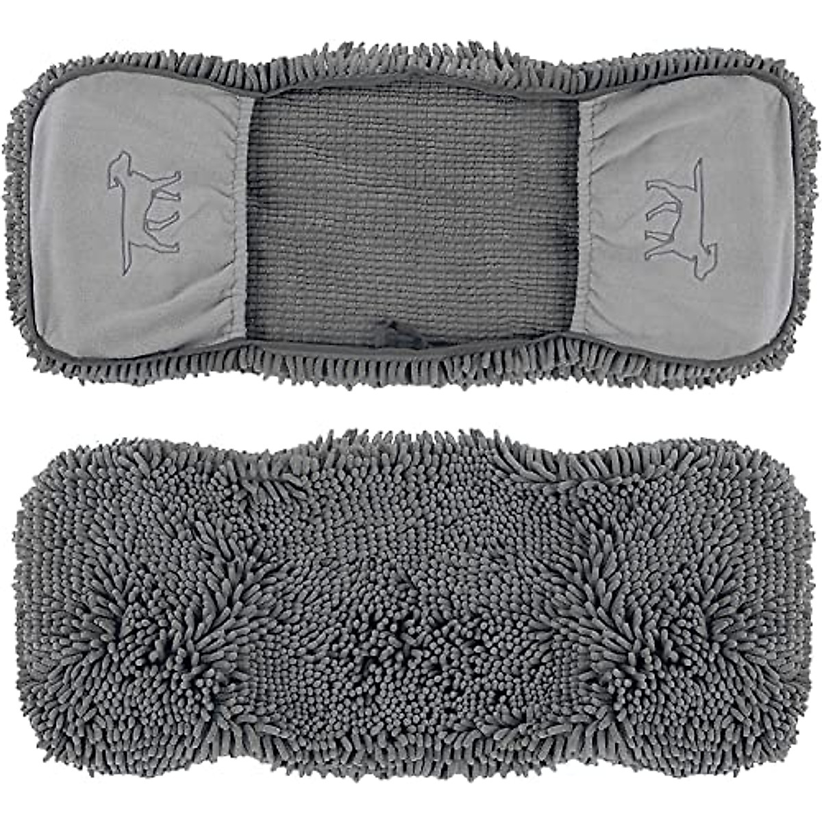 Tuff Pupper Quick Dry Towel for Dogs | Ultra Absorbent Microfiber Shammy | Extra Large 35x15 Size for All Breeds | Comfortable Hand Pockets | Indoor Outdoor Use | Durable Material | Machine Washable