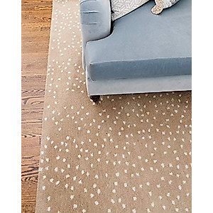 Erin Gates by Momeni Woodland Antelope Beige Hand Tufted Wool Area Rug 8'9" X 11'9"