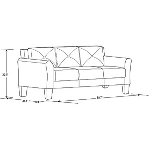 Generic Mr BedRoom Gray Living Room Furniture Set, 3 Piece Sofa Set, Comfortable, Grey