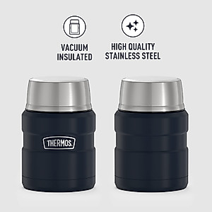 THERMOS Stainless King 16 Ounce Vacuum-Insulated Food Jar Bundle with THERMOS FUNTAINER 10 Ounce Stainless Steel Vacuum Insulated Kids Food Jar