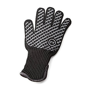 Outset Professional High Temperature Heat Deluxe Grill Glove, Small/Medium