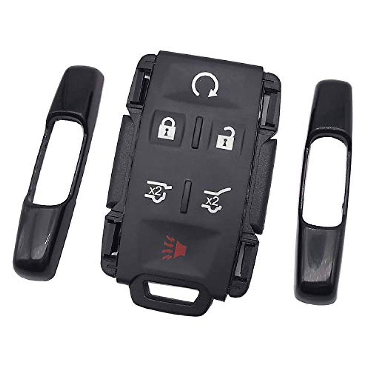 Smart Key Fob Case Shell Fit for Chevy Tahoe Suburban / GMC Yukon 2014 2015 2016 2017 M3N-32337100 Keyless Entry Remote Control Car Key Fob Cover Casing (Black)