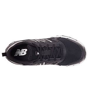 New Balance Kid's Fresh Foam 650 V1 Lace-up Running Shoe, Black/Metallic Silver/White, 5 Wide Big Kid