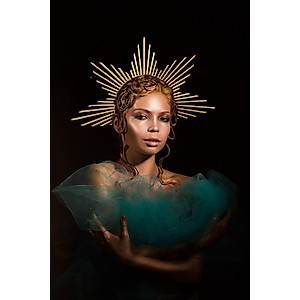 JPXH Women’s Mary Halo Crown Zip Tie Spiked Halo Crown Headpiece Goddess for Halloween