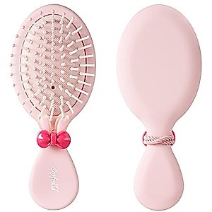 Mini Hair Brush for Women,Men and Kids-Small Travel Size Hair Brush for Purse,Pocket,backpack-Mini Detangler Brush for All Hair Types