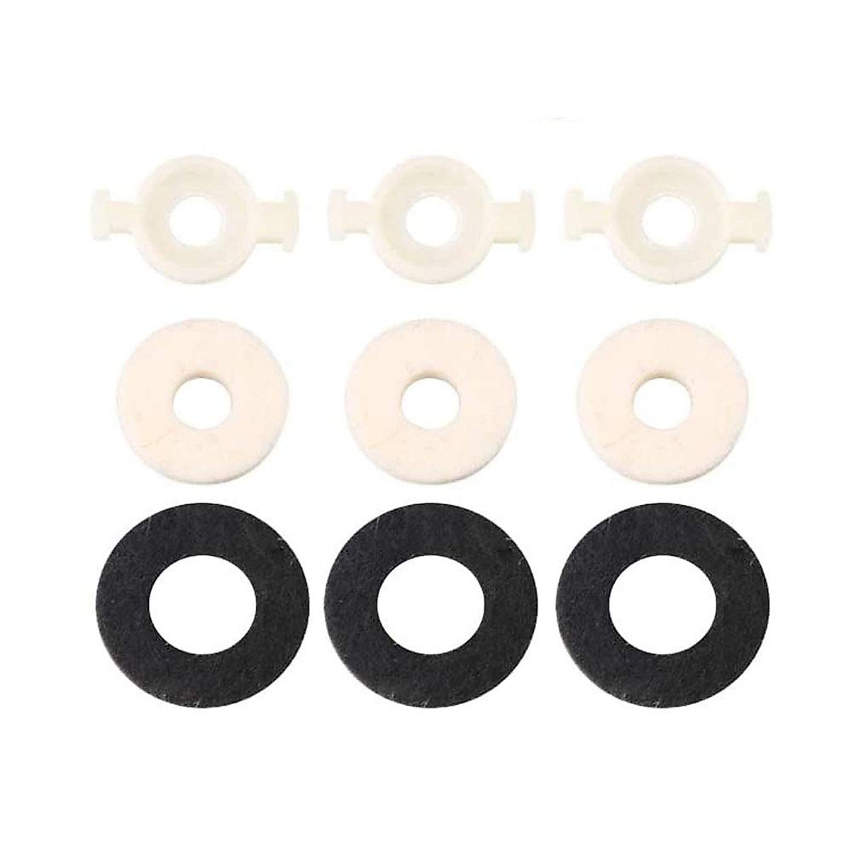 Jiayouy 14Pcs Trumpet Valve Spring Felt Washers Cork Pad Set Trumpet Valve Replacement Parts
