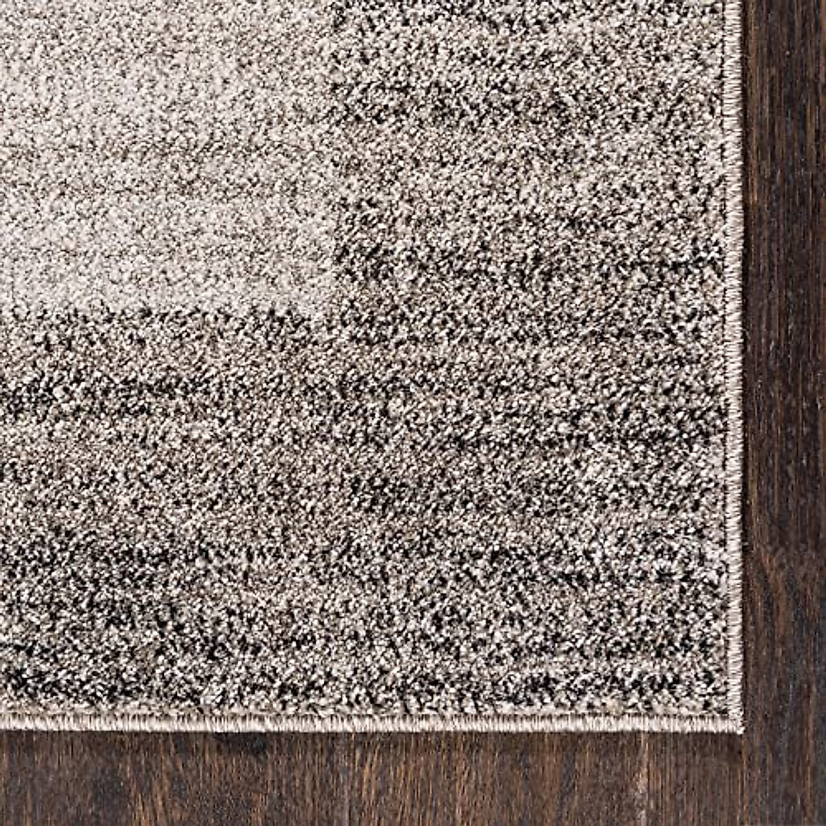 Unique Loom Del Mar Collection Area Rug - Abigail (2' 7" x 10' Runner, Light Gray/ Black)