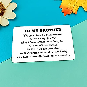 To My Brother Gifts Brother Engraved Wallet Card Brother Gift from Sister Brother Christmas Birthday Gifts for Big Brother Little Brother Step Brother Wedding Retirement Graduation Gift Family Present