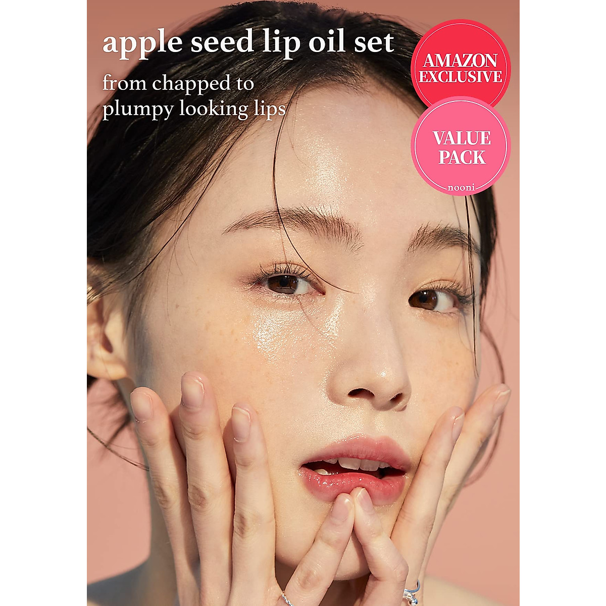 NOONI Appleseed Lip Oil Set - Appleberry & Applecherry | with Apple Seed Oil, Lip Oil Duo, Lip Stain, Long-Lasting, Plumping, Gift, Gift Sets, For Chapped and Flaky Lips