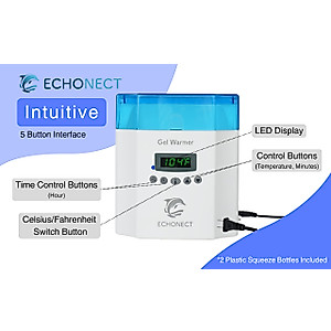 Premium Digital 2-Bottle Gel Warmer, Ultrasound Gel Warmer, Gel Warmer Ultrasound, Massage Oil Warmer, one-Year Warranty