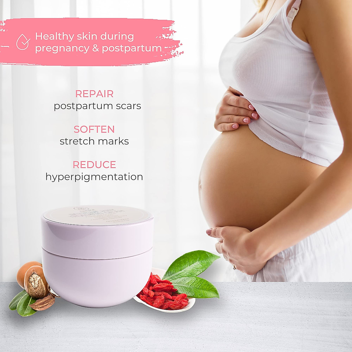 Levitural Stretch Mark & Scar Removal Cream for Pregnancy, Postpartum (2-in-1) - Maternity Skin Care Moisturizer Stretch Mark Prevention with Antioxidant Goji Extract - EXTRA LARGE Volume (8.8 Oz)