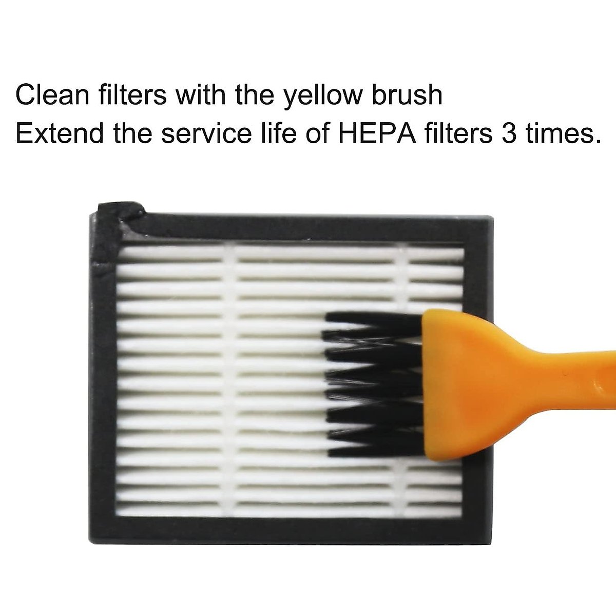 MZY LLC Replacement Parts for iRobot Roomba i7 i7+ i2 i3 i3+ i4 i4+ i6 i6+ i8 i8+/Plus j7 j7+ E5 E6 E7, I, E & J Series Vacuum Cleaner, 2 Set Rubber Brushes, 8 HEPA Filters and 8 Side Brushes