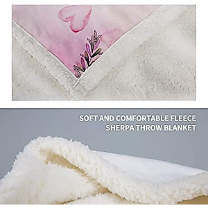 Jekeno Butterfly Throw Blanket for Women - Super Soft Warm Cozy Fuzzy Plush Butterflies Pattern Sherpa Blankets Gifts for Halloween Christmas Teens Kids Girls Adults Men Best Friend Birthday 50"x60"