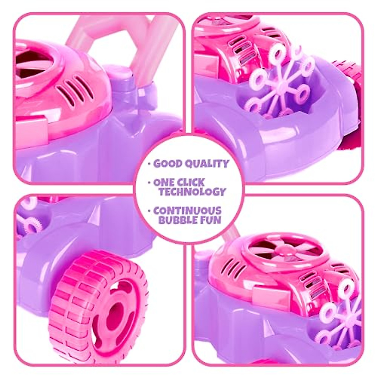 ArtCreativity Bubble Lawn Mower for Toddlers, Kids Bubble Blower Machine, Indoor Outdoor Push Gardening Toys for Kids Age 1 2 3 4 5, Birthday Gifts Party Summer Backyard Toys for Preschool Baby Girls